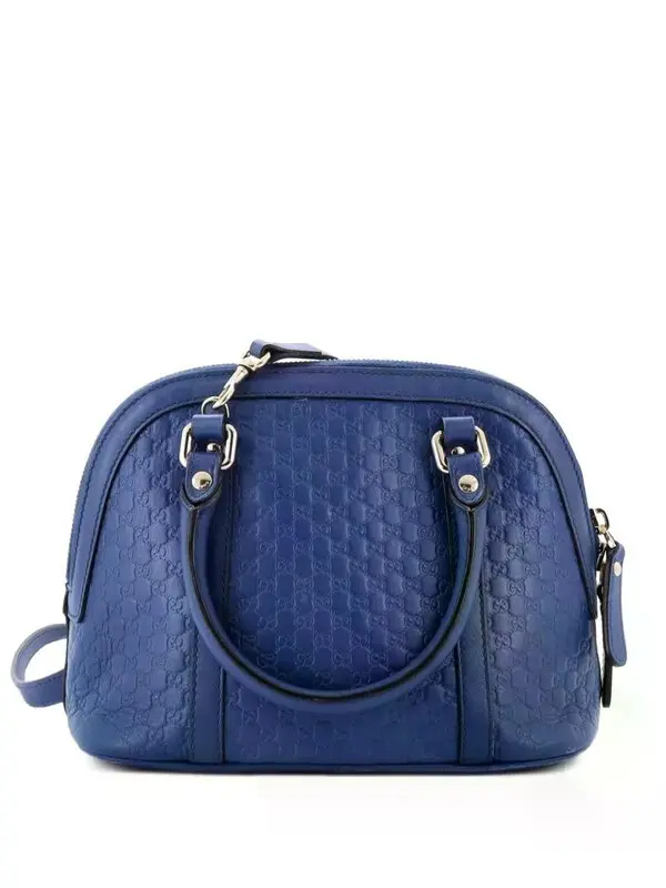 Gucci Convertible Dome Microguccissima Leather Mini Satchel - Blue