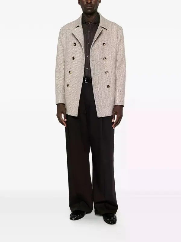 Brunello Cucinelli Pinstripe-print Spread-collar Shirt