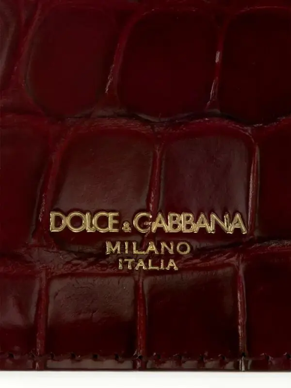 Dolce & Gabbana Croc-effect Leather Card Holder