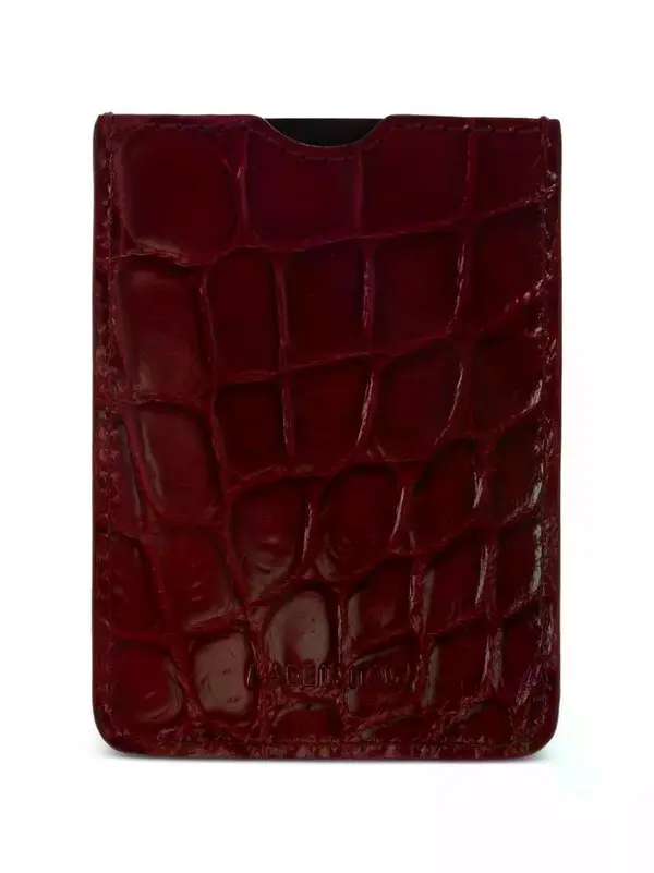 Dolce & Gabbana Croc-effect Leather Card Holder - Red