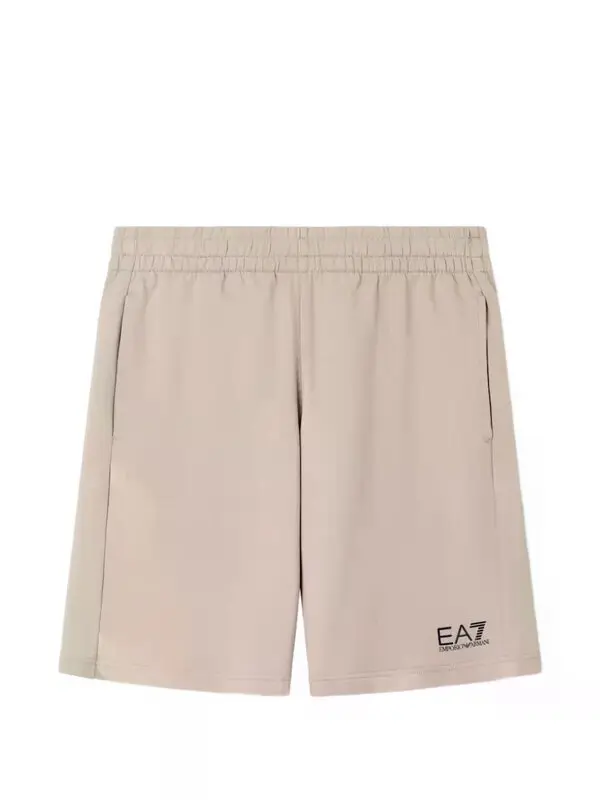 EA7 Logo-print Elasticated-waist Shorts