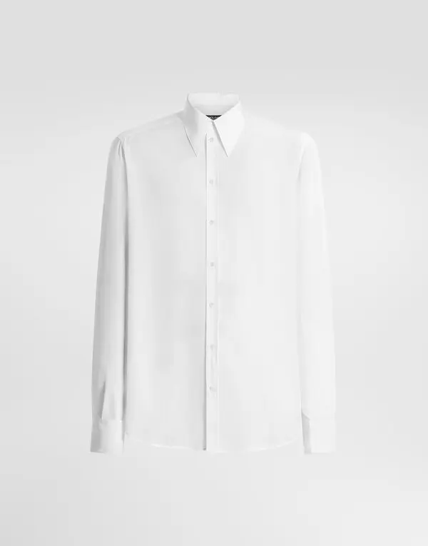 Dolce & Gabbana Gold Crêpe De Chine Shirt - White