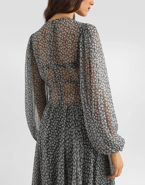 Dolce & Gabbana Daisy-print Chiffon Dress