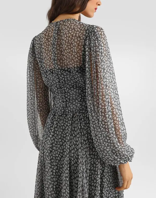 Dolce & Gabbana Daisy-print Chiffon Dress