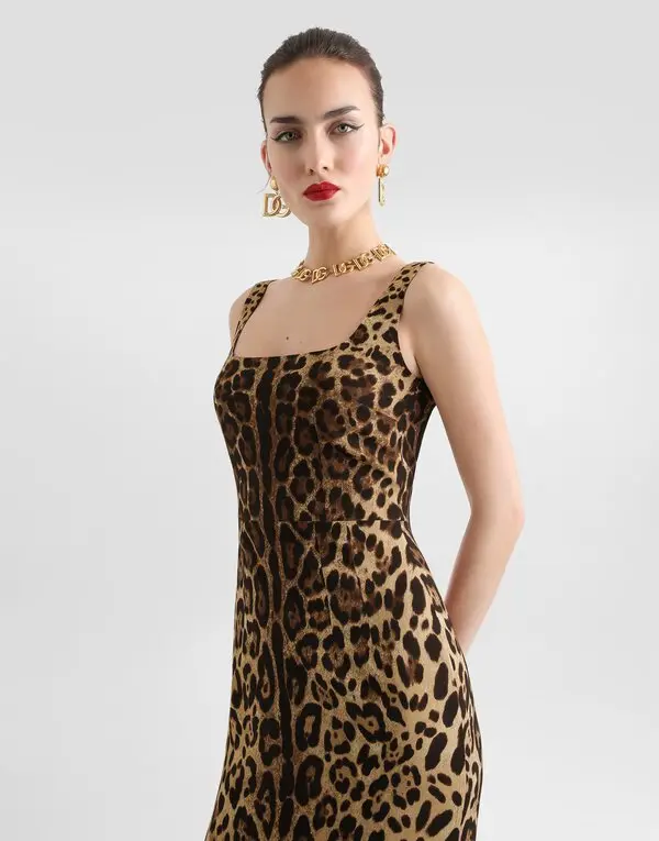 Dolce & Gabbana Leopard- Charmeuse Dress