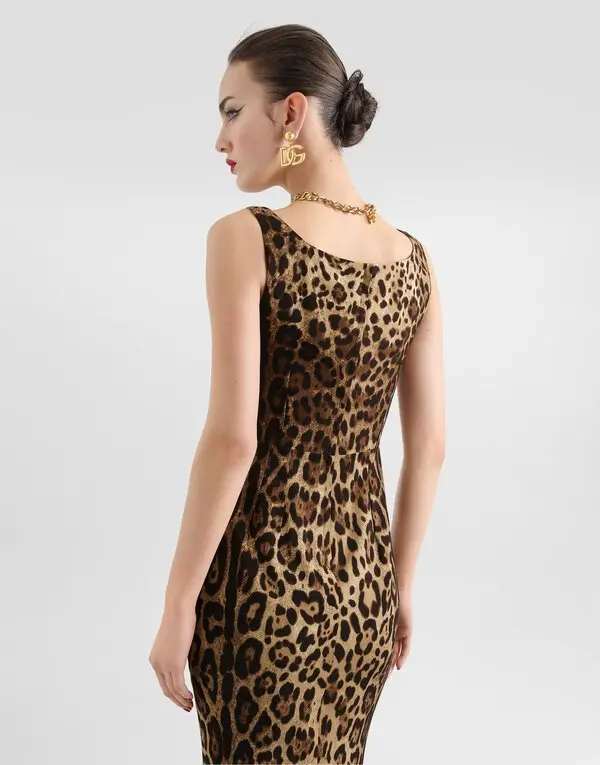 Dolce & Gabbana Leopard- Charmeuse Dress