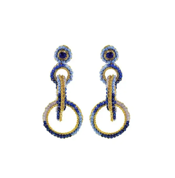 LAVISH BY TRICIA MILANEZE Sky Mix Grace Handmade Earrings - Blue