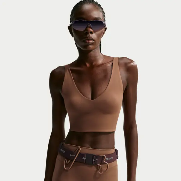 Nike Skims Matte V-neck Long-line Bra