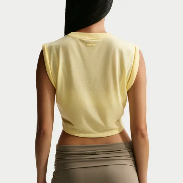 Nike Skims Performance Cotton Blend Cropped Twist Tank Top