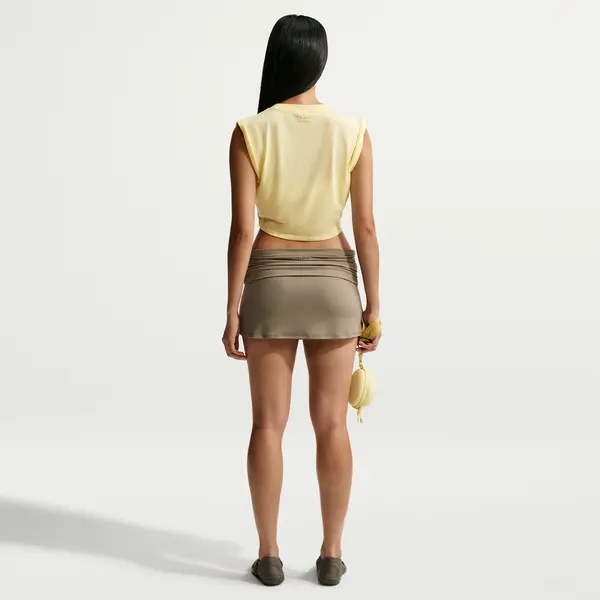 Nike Skims Performance Cotton Blend Cropped Twist Tank Top
