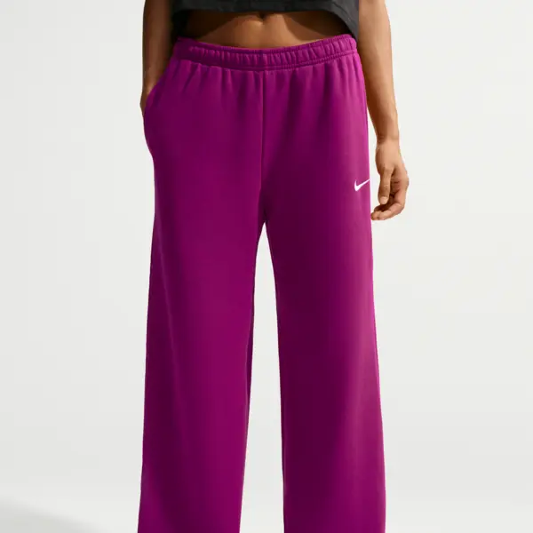 Nike Studio Fleece Weight Mid-rise Wide-leg Pants