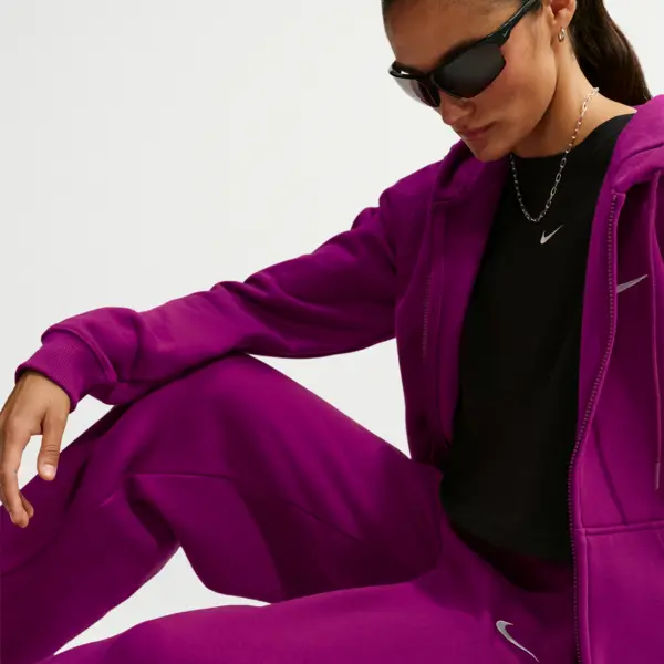 Nike Studio Fleece Weight Mid-rise Wide-leg Pants