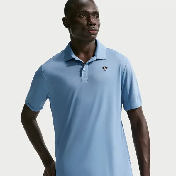 Nike Par Dri-fit Chest Logo Golf Polo - Blue