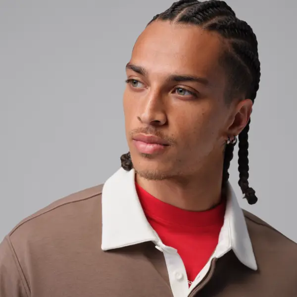 JORDAN Brooklyn Long-sleeve Polo - Brown