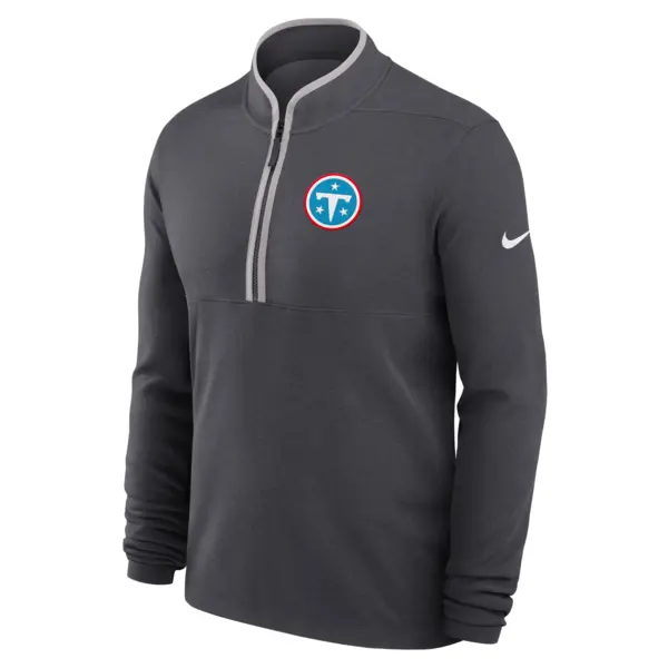 Nike Tennessee Titans Primetime Victory Dri-fit Nfl 1/2-zip Long-sleeve Top - Grey