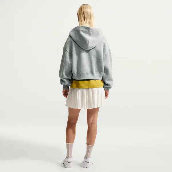 Nike Studio Fleece Medium Weight Oversized Full-zip Cropped Hoodie