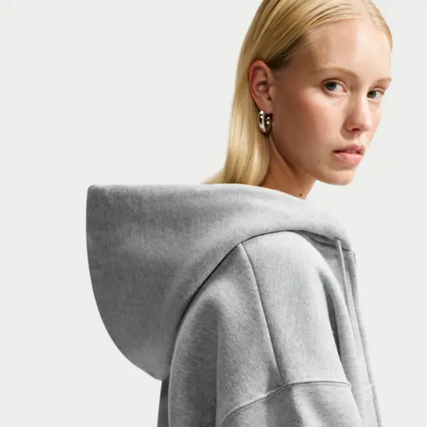 Nike Studio Fleece Medium Weight Oversized Full-zip Cropped Hoodie