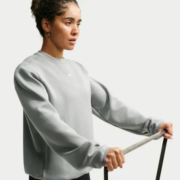 Nike Studio Fleece Sport Dri-fit Crew-neck Sweatshirt - Grey