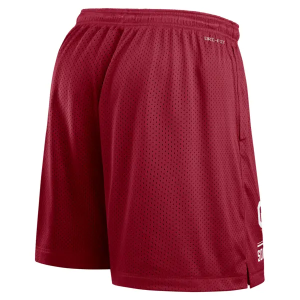 JORDAN Oklahoma Courtside Brand Dri-fit College Reversible Shorts - Red