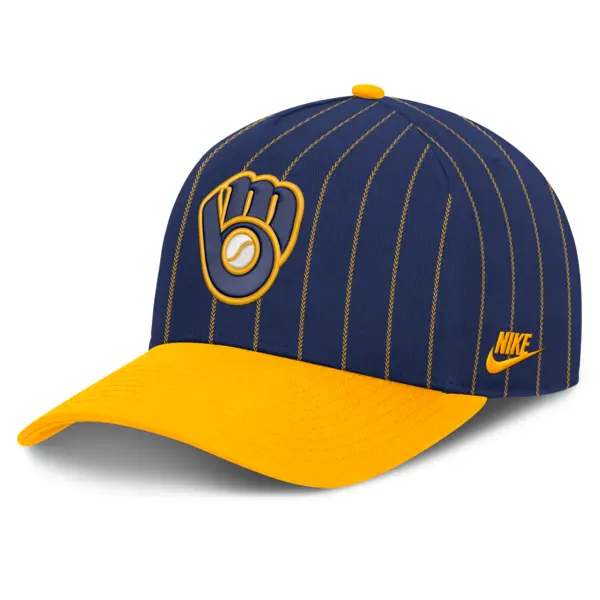 Nike Milwaukee Brewers Cooperstown Rise Mlb A-frame Adjustable Hat