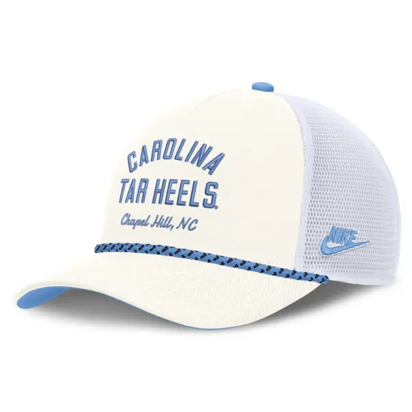 Nike North Carolina Denim College Trucker Adjustable Hat - White