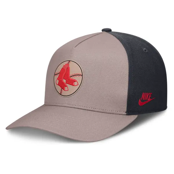 Nike Boston Red Sox Cooperstown Rise Mlb A-frame Adjustable Hat - Brown