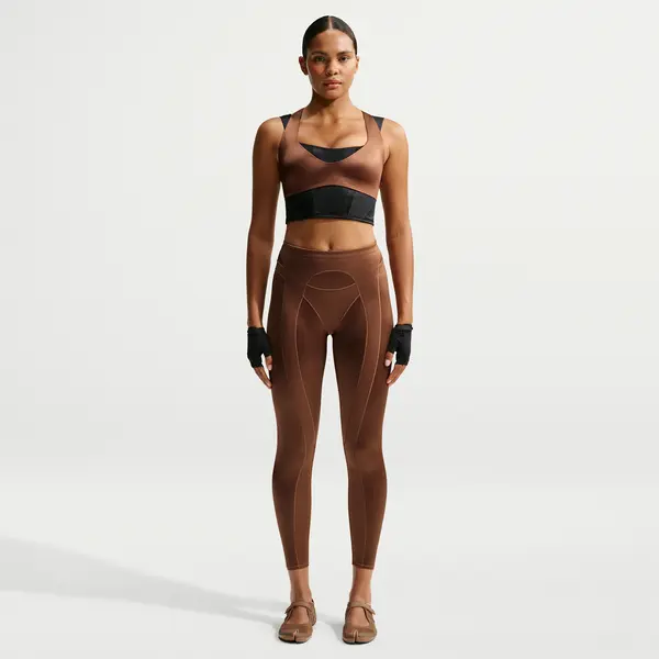 Nike Skims Satin Shine High-waisted 26" Leggings - Brown