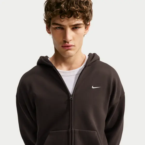 Nike Solo Fleece Full-zip Hoodie - Brown