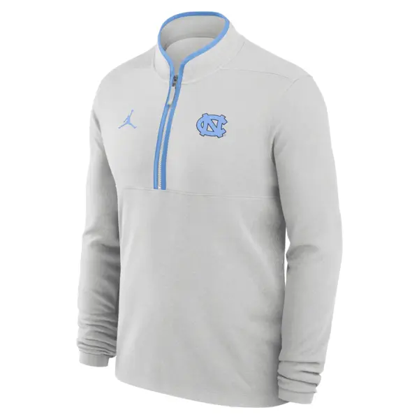 JORDAN North Carolina Courtside Brand Dri-fit College Half-zip Top - Grey