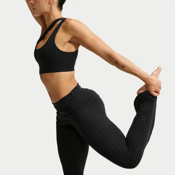 Nike Zenvy Dri-fit Mid-rise Pants With Layered Skirt