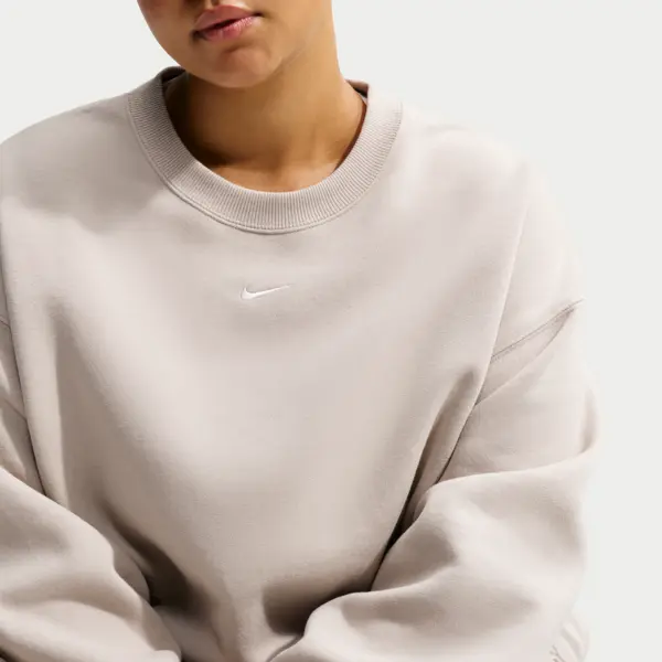 Nike Studio Fleece Medium Weight Oversized Crew-neck Sweatshirt - Brown