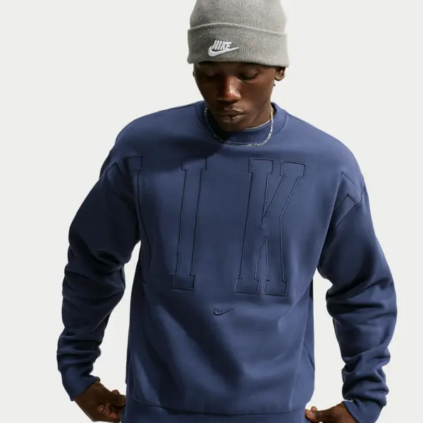 Nike Solo Fleece Loose Crew-neck Sweatshirt - Blue