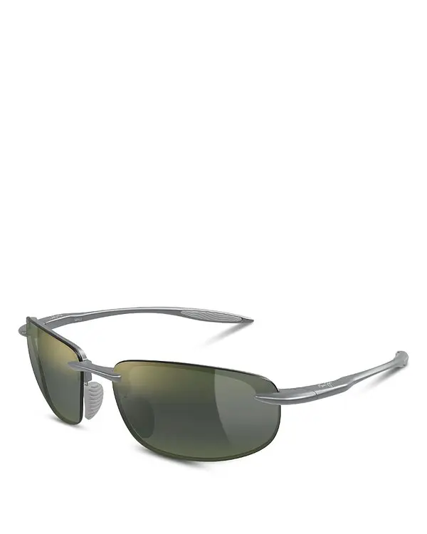 Maui Jim Rectangular Sunglasses, 63mm