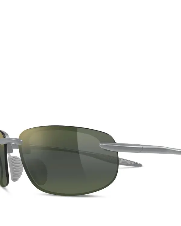 Maui Jim Rectangular Sunglasses, 63mm