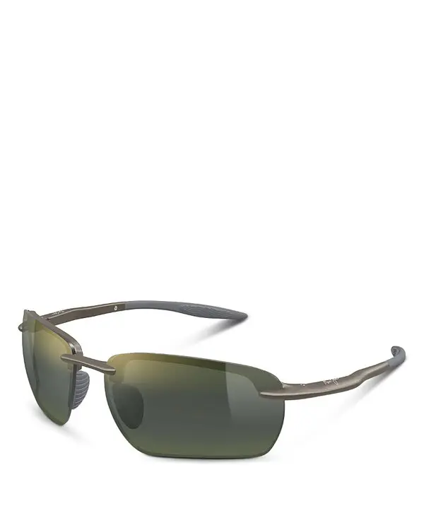 Maui Jim Rectangular Sunglasses, 65mm