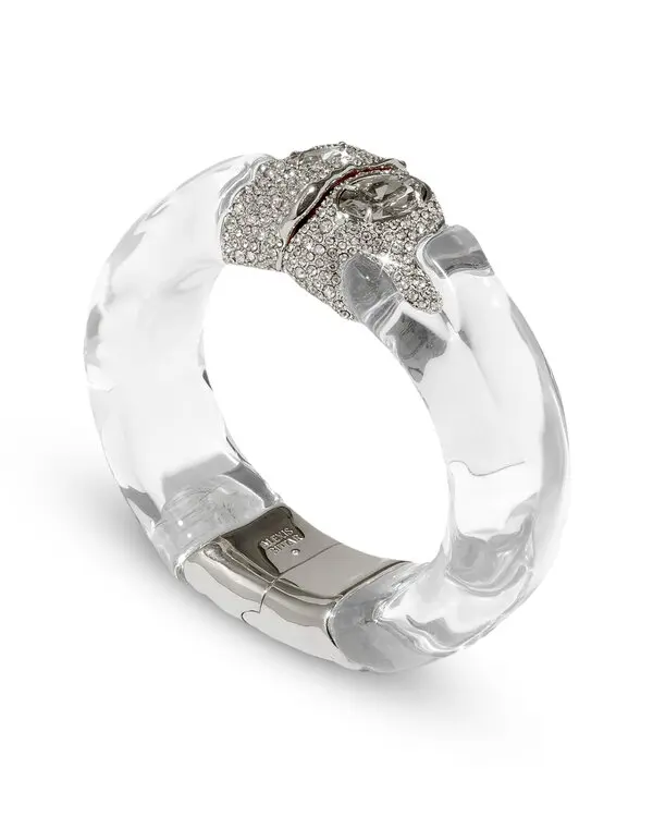 Alexis Bittar Silverlake Crystal & Lucite Bangle Bracelet