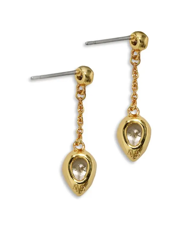 Alexis Bittar Asterales Cubic Zirconia Pear Shape Linear Drop Earrings
