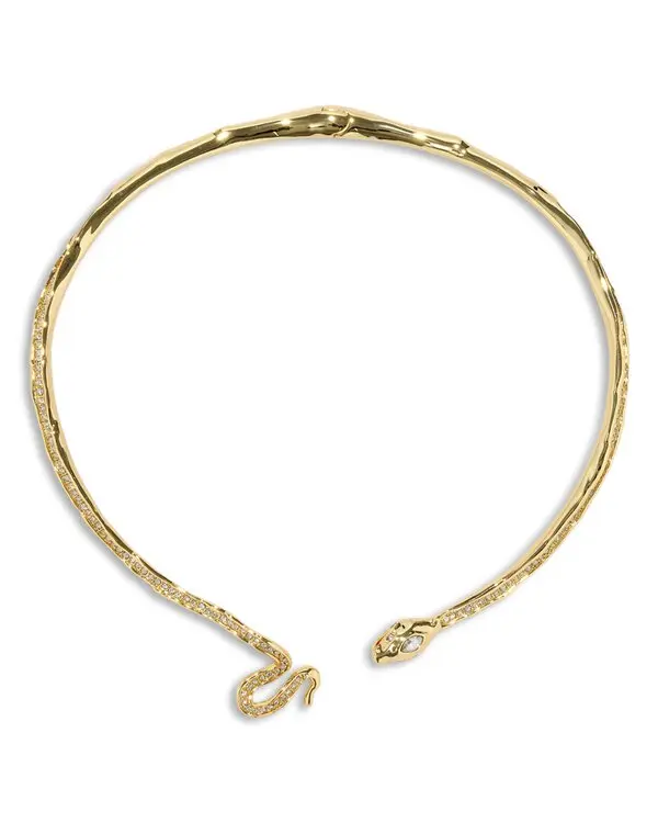 Alexis Bittar Serpent Crystal Skinny Structured Collar Necklace, 4.5