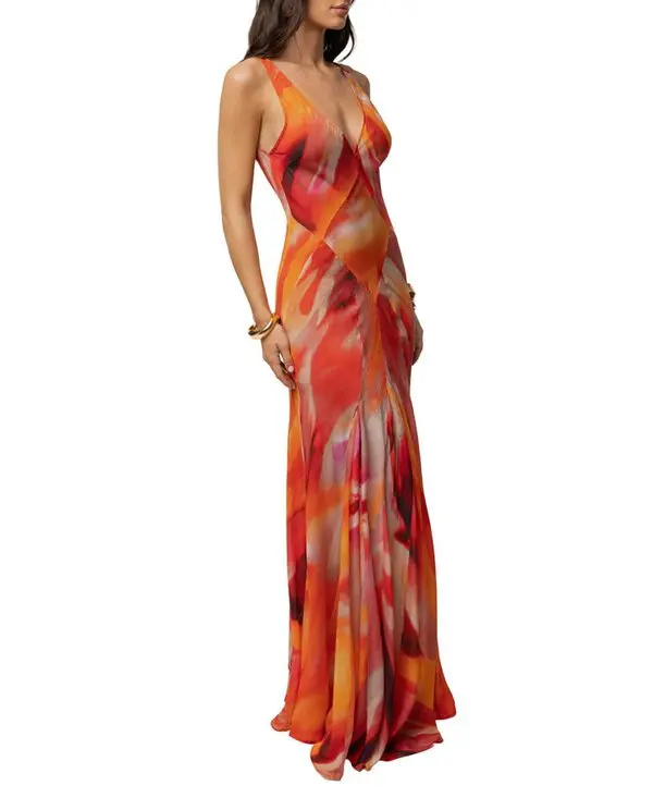 JLUXLABEL Prism Tide Maxi Dress - Red