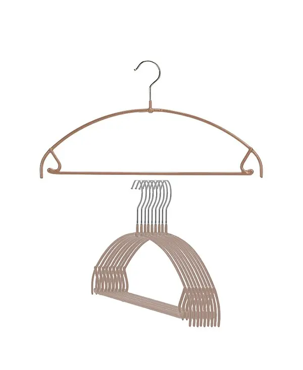 MAWA Euro Grip Clothing Hangers, Model 42ptu, Set Of 10 - Latte