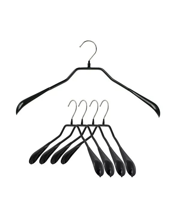 MAWA Bodyform Grip Clothing Hanger, Model 42l, Set Of 5 - Black
