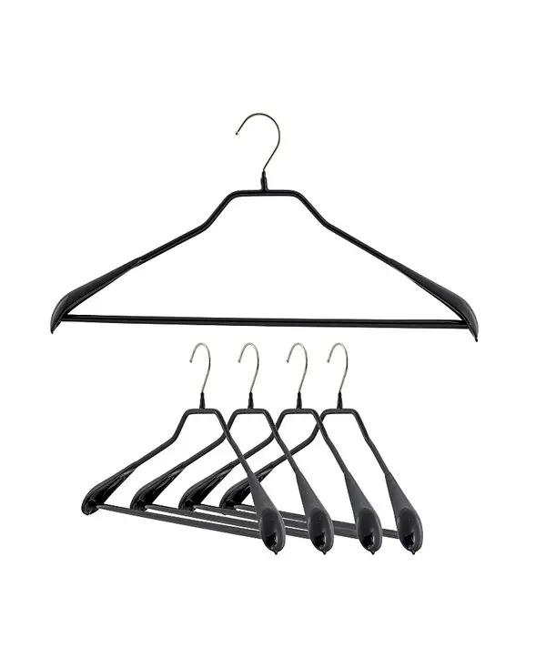 MAWA Bodyform Grip Clothing Hanger, Model 42ls, Set Of 5 - Black