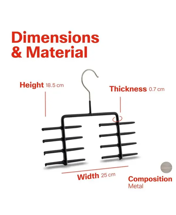 MAWA Tie Hanger, Grip Coated, Model Kr 16 Tie Holder, Set Of 2