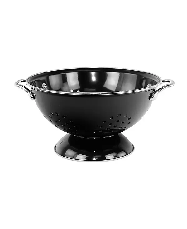 CALYPSO BASIC Power Coated Steel Colander, 3 Quart - Black