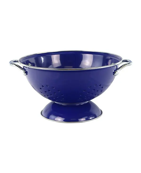 CALYPSO BASIC Power Coated Steel Colander, 3 Quart - Indigo