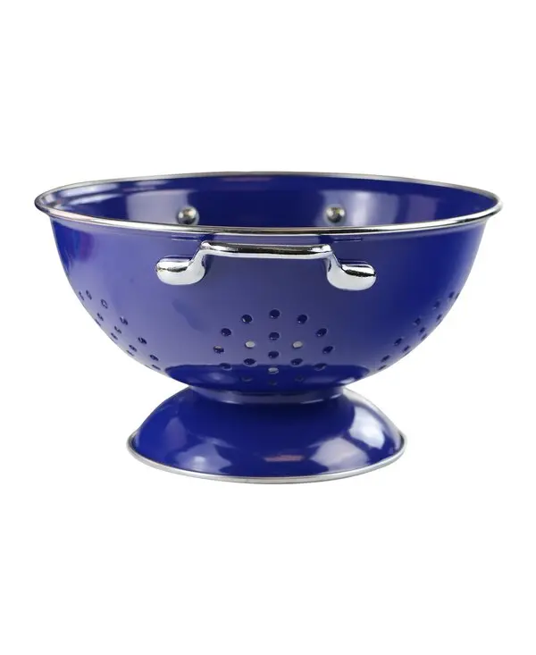 CALYPSO BASIC Power Coated Steel Colander, 3 Quart - Indigo