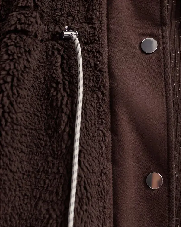 Varley Jamie Sherpa Coat - Coffee Bean