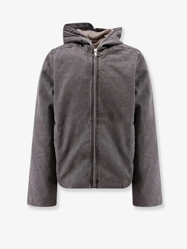 Rick Owens Gimp Zipfront Kjt In Organic Cotton - Grey