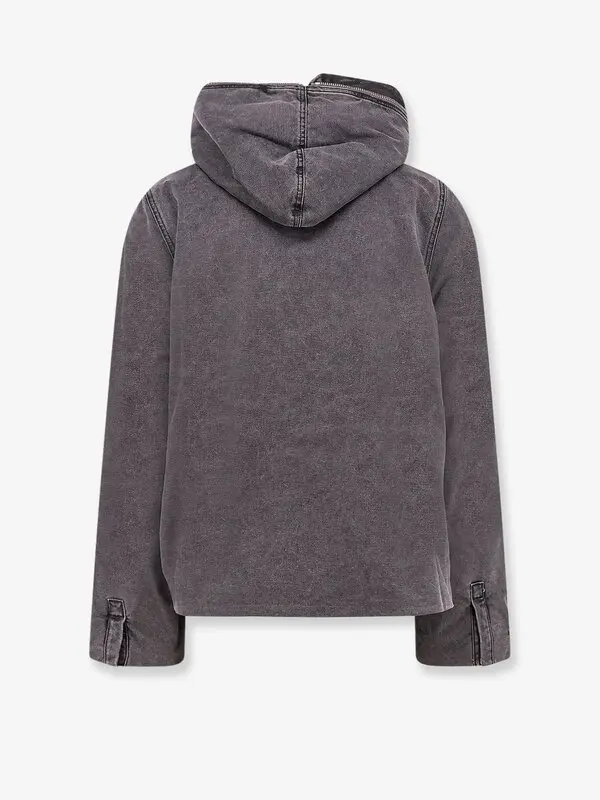 Rick Owens Gimp Zipfront Kjt In Organic Cotton - Grey