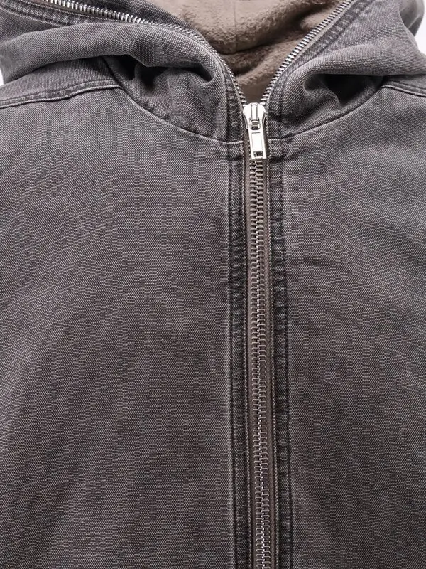 Rick Owens Gimp Zipfront Kjt In Organic Cotton - Grey